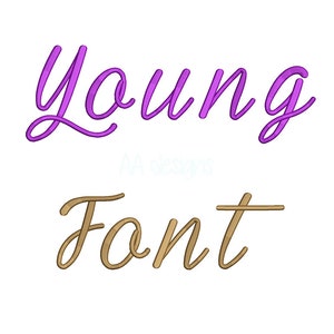 Young Embroidery 3D Puff Font. Machine Embroidery 3D Puff Foam Alphabet ...