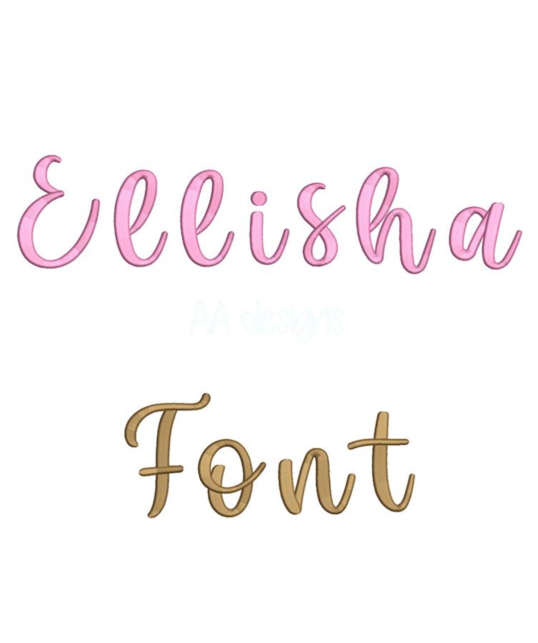 Ellisha 3D Puff Embroidery Font. Machine Embroidery Alphabet With 3D ...