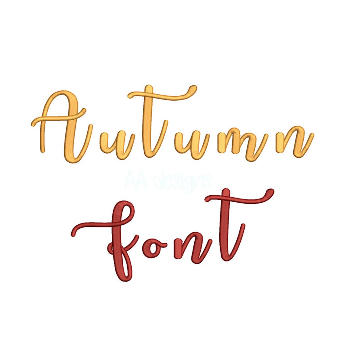 Autumn 3D Puff Embroidery Font. Autumn 3D Puff Foam Embroidery Alphabet ...