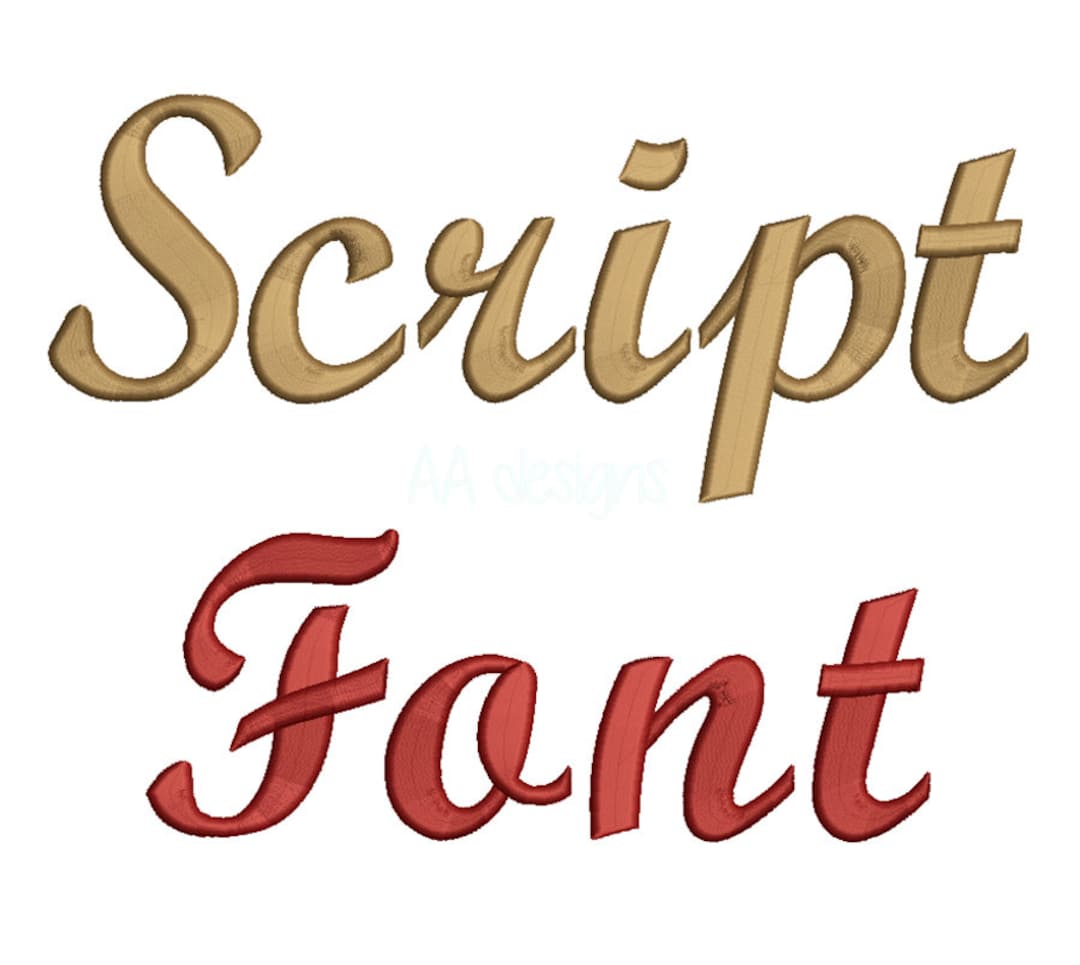 Script 3D Puff Font for Embroidery. Machine Embroidery 3D Script ...