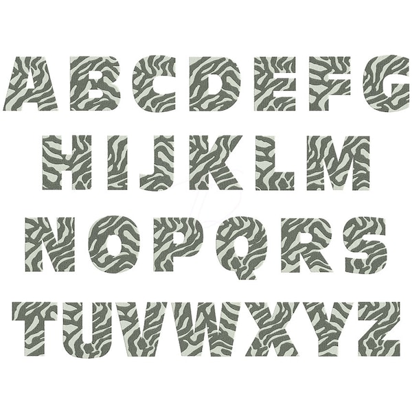 Zebra Print Letters - Etsy