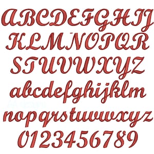 Script 3D Puff Font for Embroidery. Machine Embroidery 3D Script ...