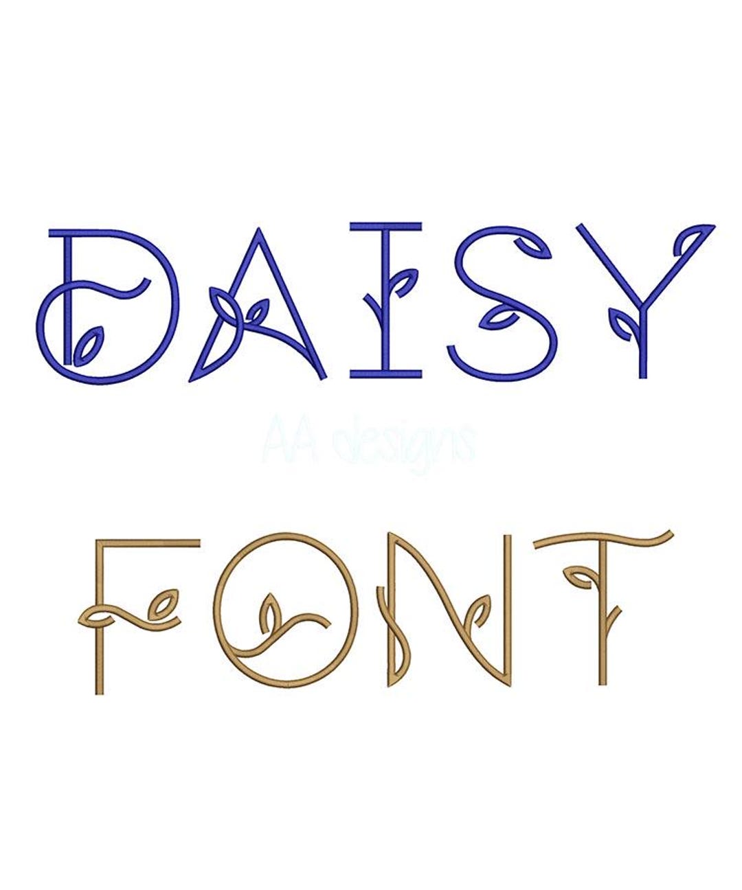 Daisy Embroidery Font. Flower Alphabet File for Machine Embroidery. BX ...