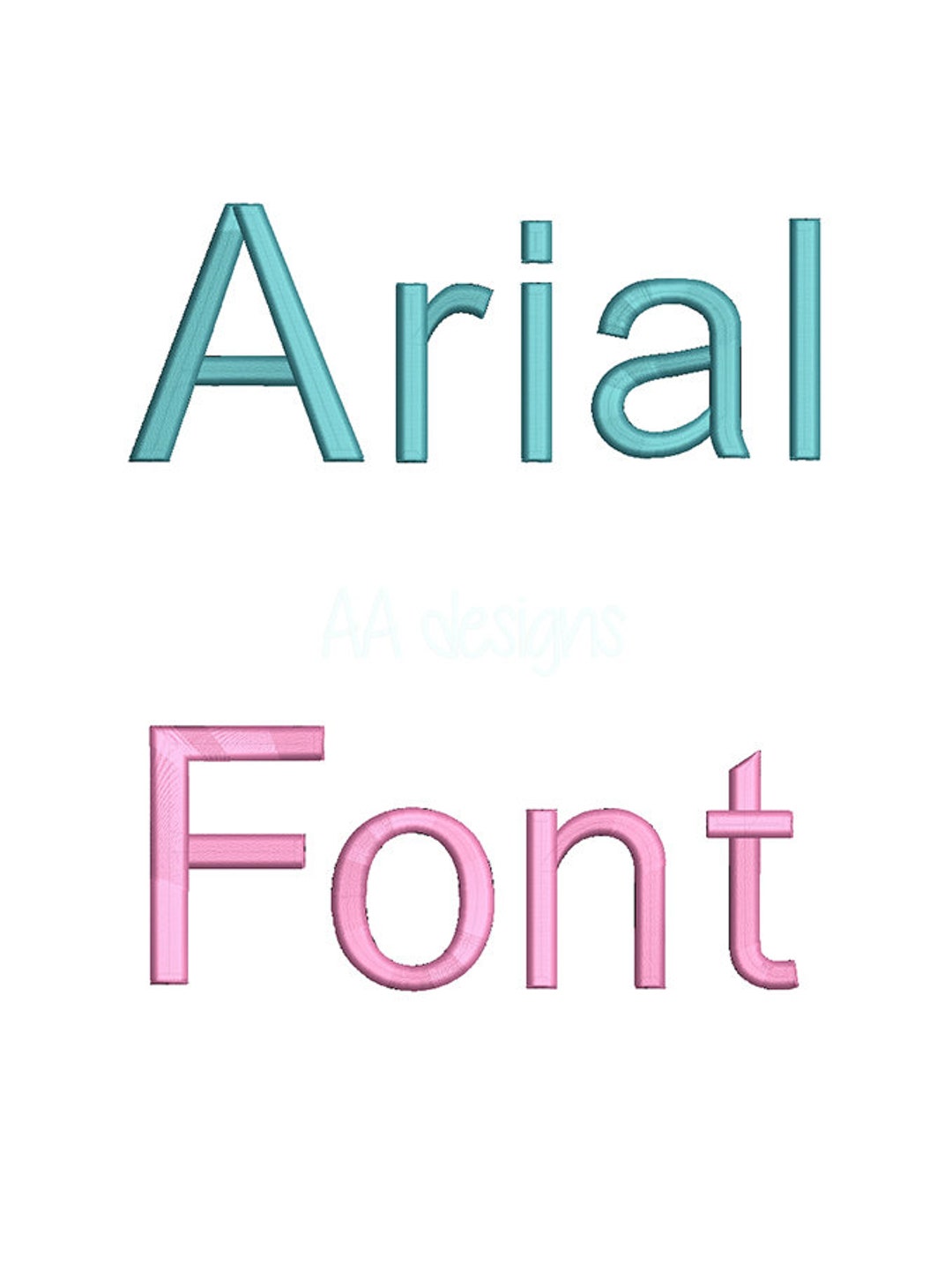Arial 3D Puff Embroidery Font. Machine Embroidery Alphabet With Foam ...