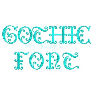 Gothic Embroidery Digital Font. Machine Embroidery Font. Gothic ...