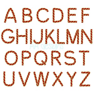 Rope Embroidery Digital Font. Machine Embroidery Font. Rope Full ...