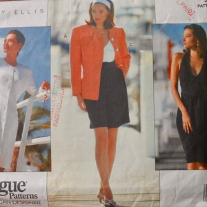Vintage 1991 Uncut Vogue American Designer Perry Ellis Sewing Pattern ...