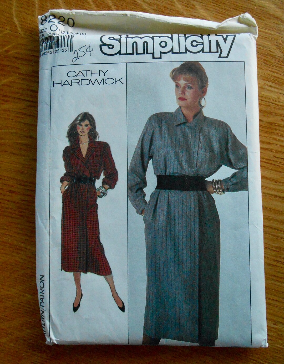 Vintage 1987 Simplicity Misses Cathy Hardwick Dress, 8220, Size O (12 ...