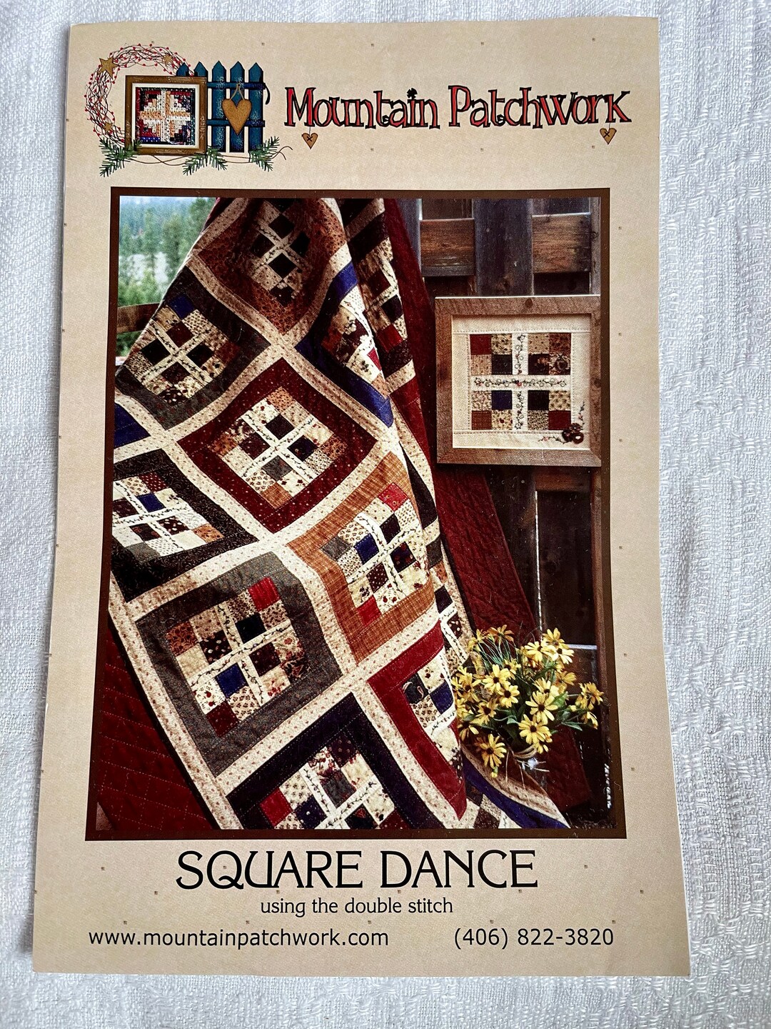 Mountain Patchwork, Square Dance, Uncut Quilt Pattern, 72 X 87 Inches ...