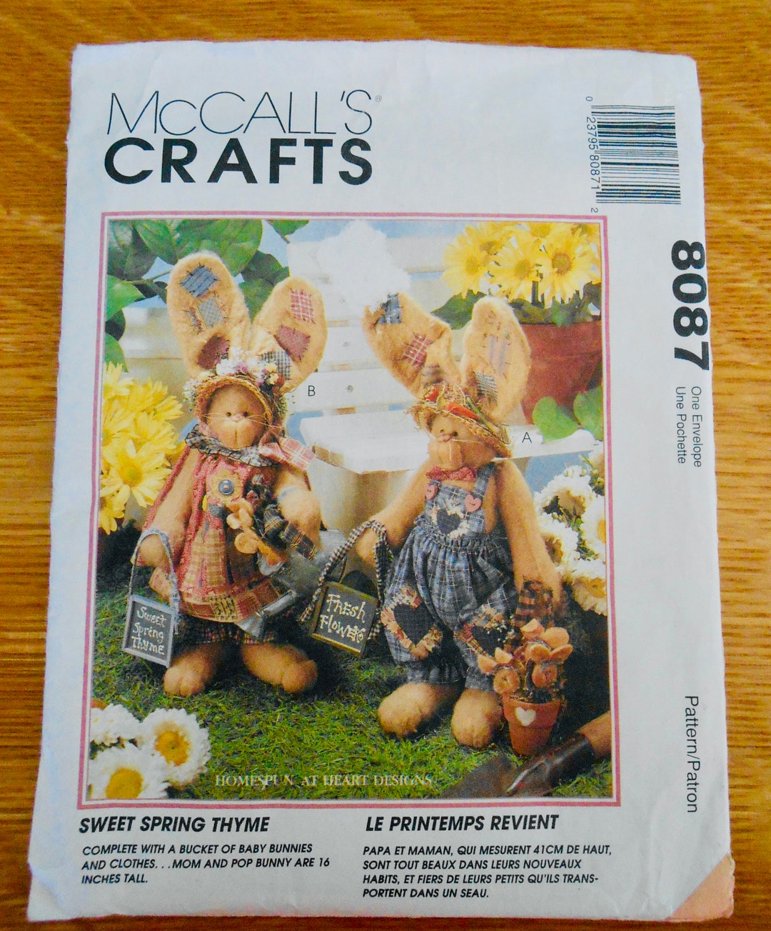 Vintage 1996 Uncut Mccall’s Crafts Sewing Pattern 8087 for Sweet Spring ...