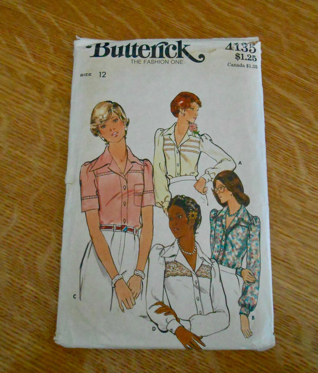 Vintage 1970s Butterick 4135, Misses Blouse, Size 12 Sewing Pattern - Etsy
