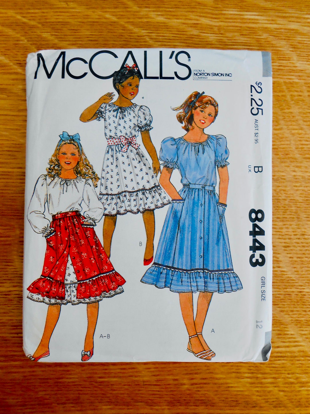 Vintage 1983 Uncut Mccall’s Sewing Pattern 8443, Girls’ Size 12 Blouse ...