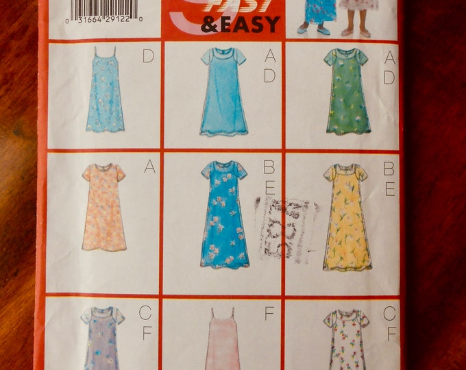 Vintage 1998 Uncut Butterick Nine Sew Fast & Easy 5963 Sewing Pattern ...