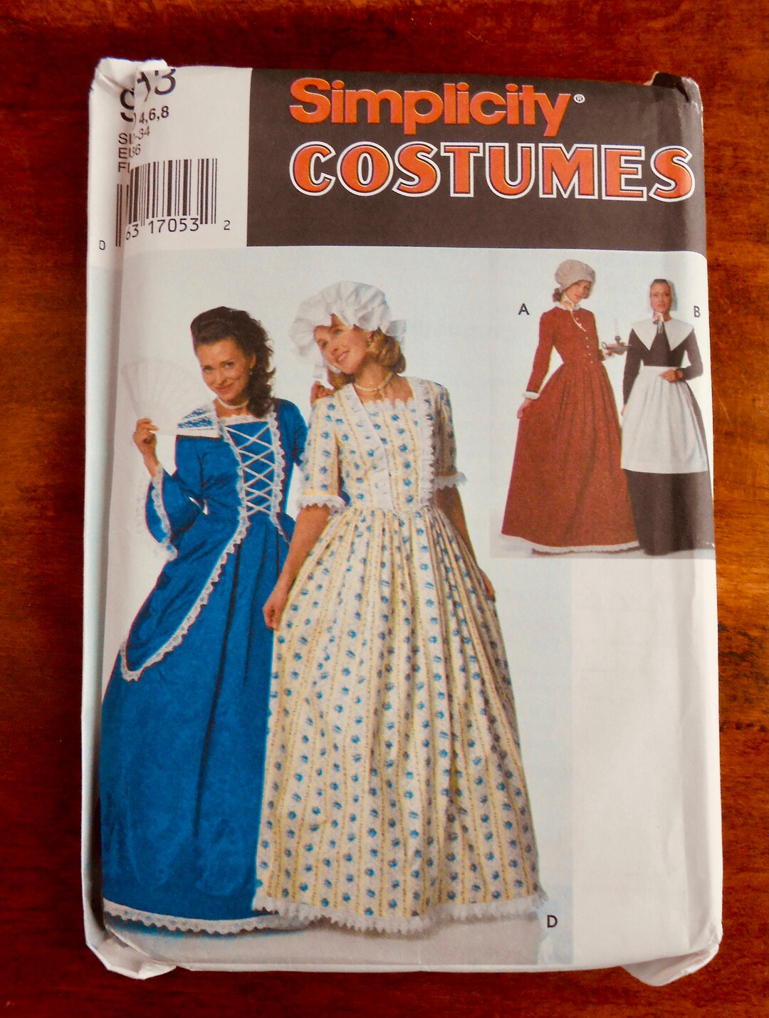 Vintage 1995 Uncut Simplicity Costume Sewing Pattern Misses 9713, Size ...