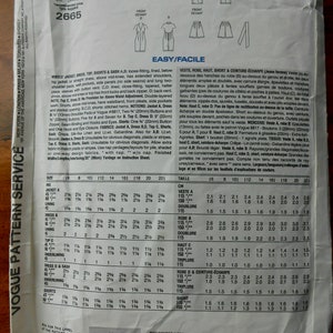 Vintage 1991 Uncut Vogue American Designer Perry Ellis Sewing Pattern ...