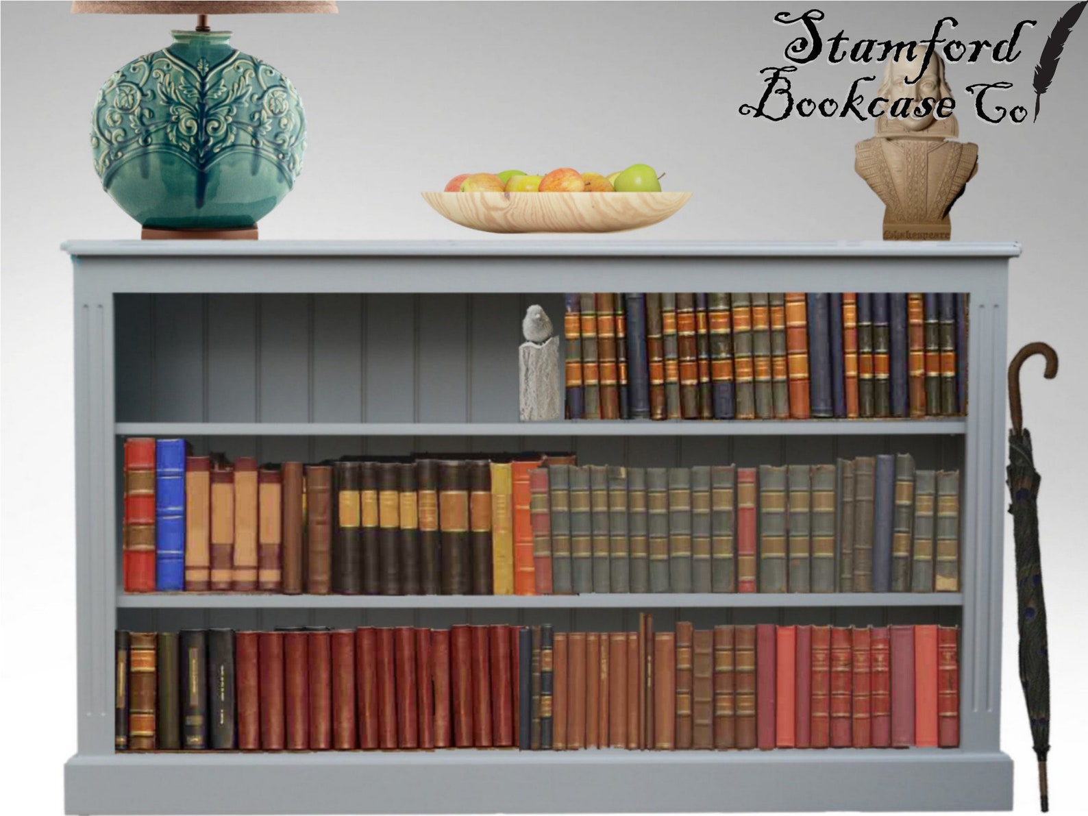 Wide Painted 3ft X 5ft Low Bookcase Adjustable Wide - Etsy UK
