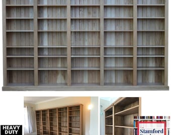 Solid Pine 7ft X 7ft Bookcase Adjustable Display heavy - Etsy UK