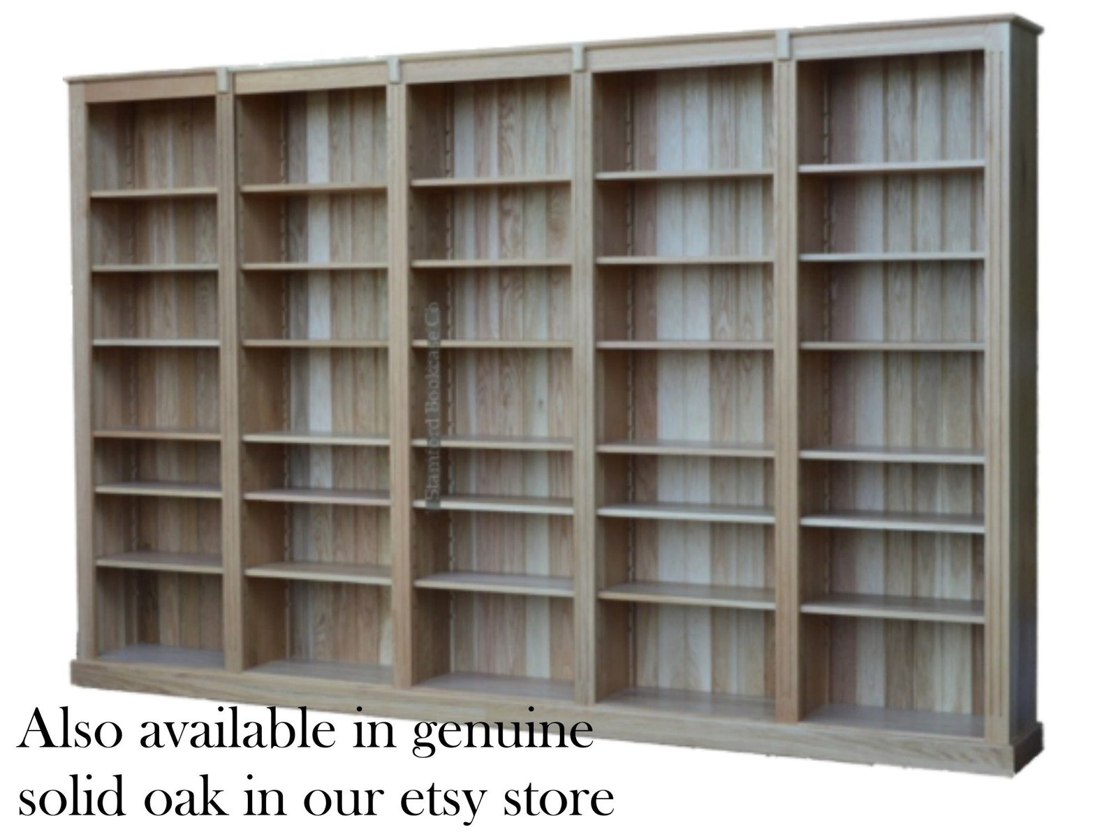 Solid Wood 7ft X 11ft Bookcase heavy Duty - Etsy UK
