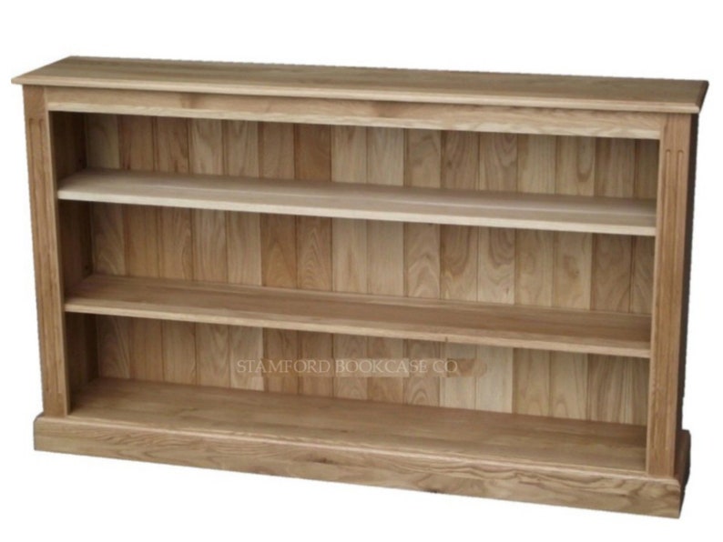 Genuine 100% Solid Oak, 3ft X 5ft Low Bookcase, Adjustable Wide ...