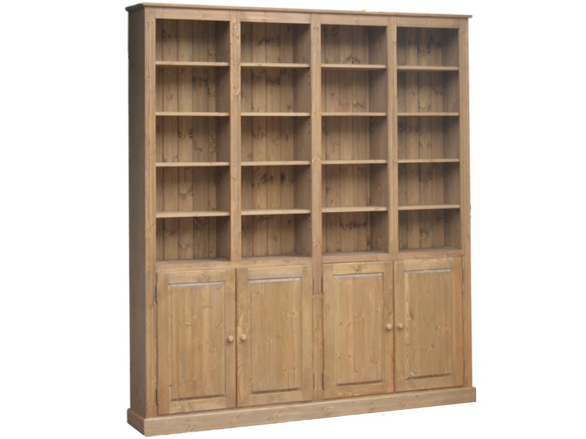 Solid Wood 7ft 6 X 6ft 8 4 Bay Library Bookcase | Etsy UK