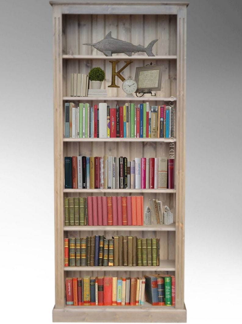Tall Traditional Wooden 7ft X 3ft Bookcase Handcrafted - Etsy