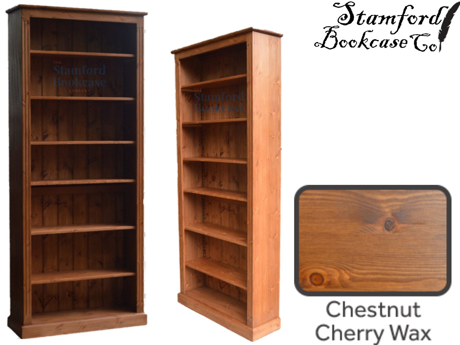 Tall Traditional Wooden 7ft X 3ft Bookcase Handcrafted - Etsy