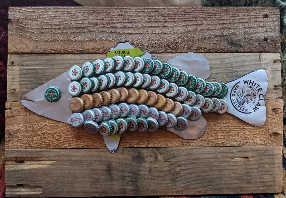 Fish Bottle Cap Art | Etsy