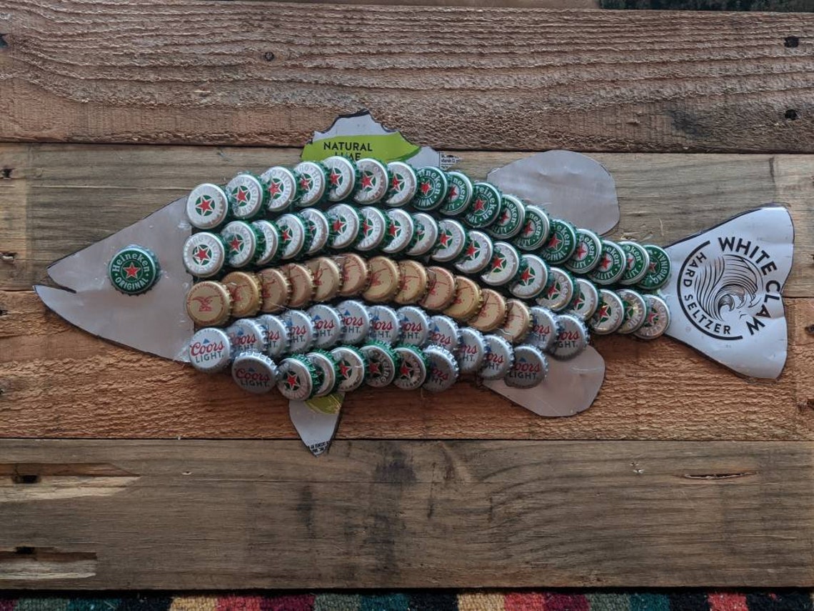 Fish Bottle Cap Art | Etsy