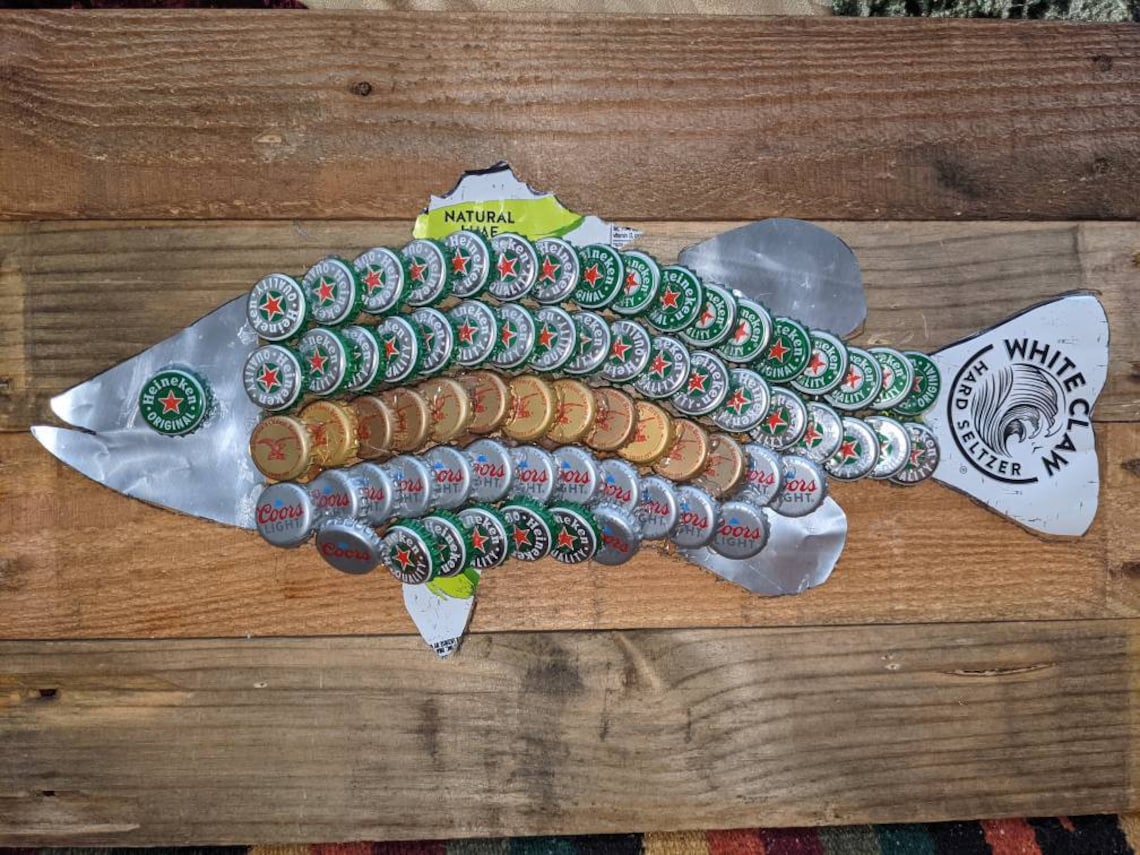 Fish Bottle Cap Art | Etsy