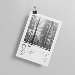 Taylor Swift Folklore Poster Folklore Album Cover Poster Print Taylor ...