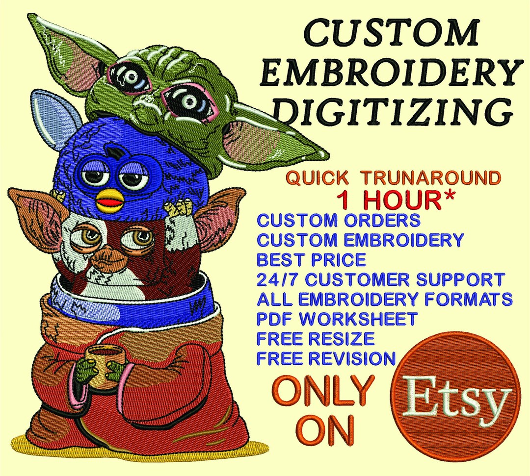 Custom Embroidery Digitizing / Custom Embroidery Pattern / Jef ...