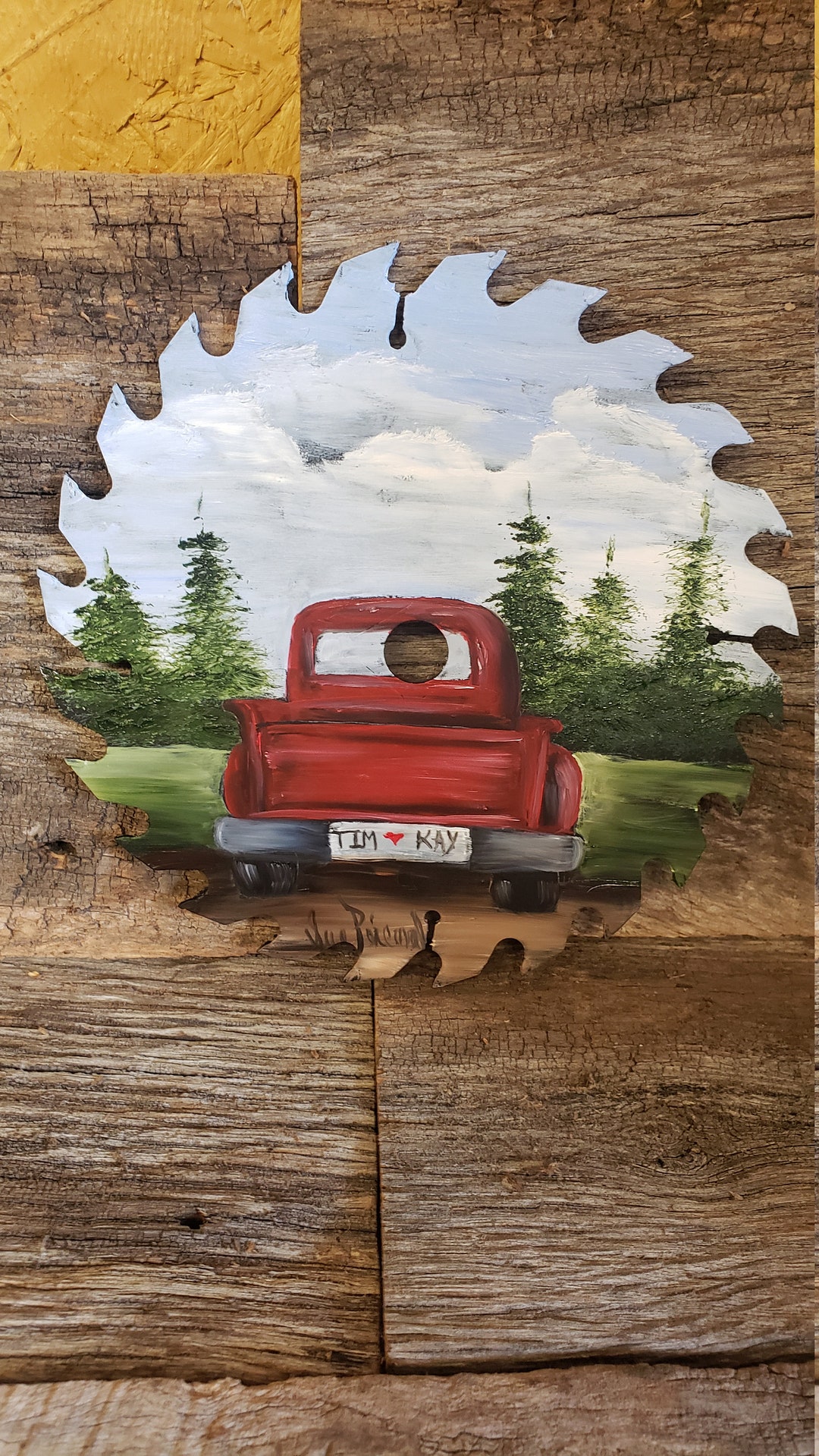 Personalized Handpainted 7" Sawblade - Etsy