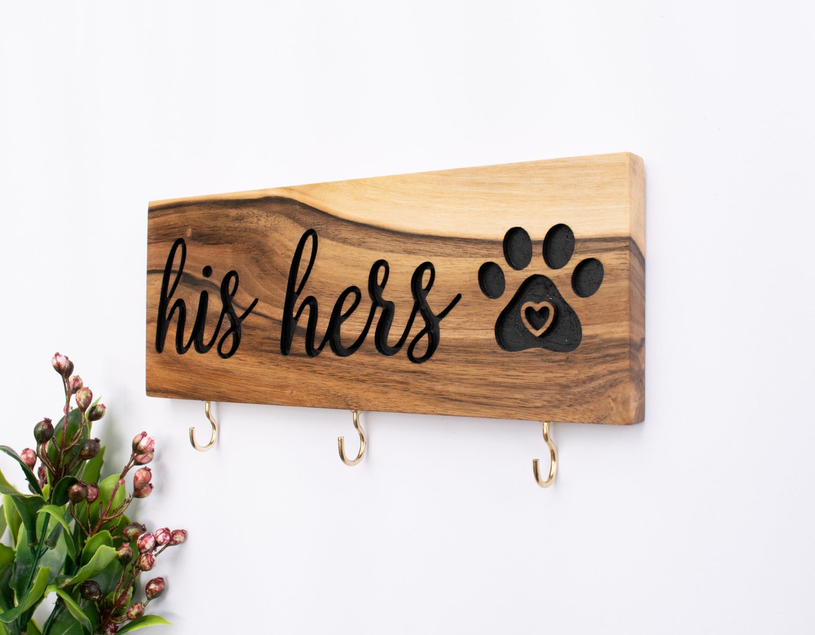 Key Holder Dog Dog Leash Holder His Hers Key Holder His | Etsy