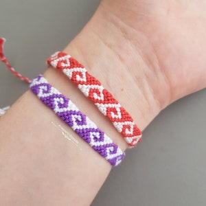 Greek Wave Cotton Friendship Bracelet - Etsy