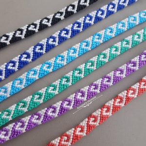Greek Wave Cotton Friendship Bracelet - Etsy