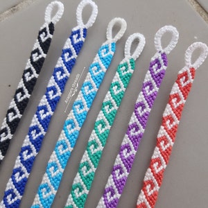 Greek Wave Cotton Friendship Bracelet - Etsy