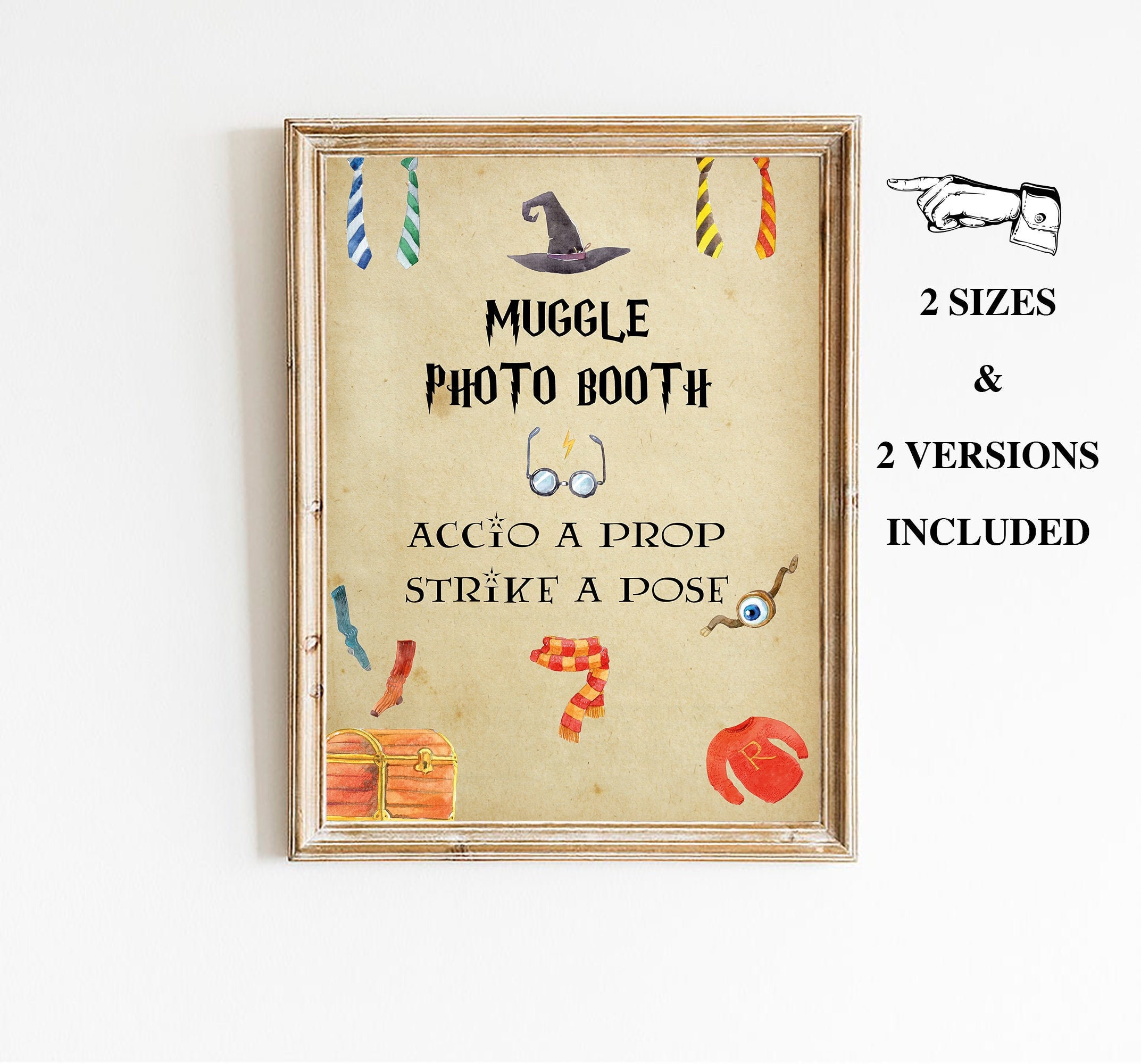 Harry Potter Muggle Photo Booth Sign Birthday Baby shower | Etsy
