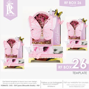 RF BOX 26 Template SVG Box-no Incluye El Diseño De La Foto - Etsy