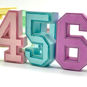 3D NUMBER PAPERCRAFT - Etsy