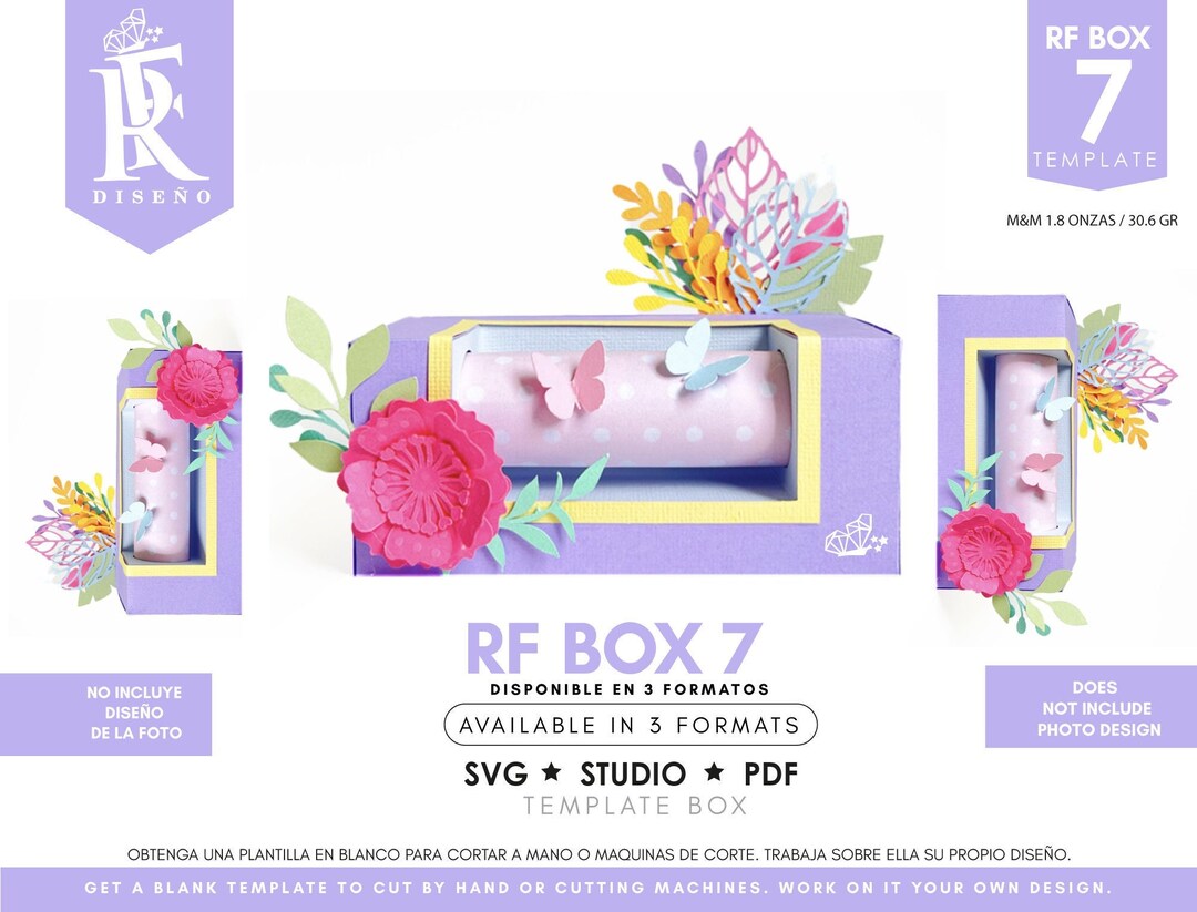 RF BOX 7 - Mm Template Box - M&M Box - Does NOT Include Photo Design ...