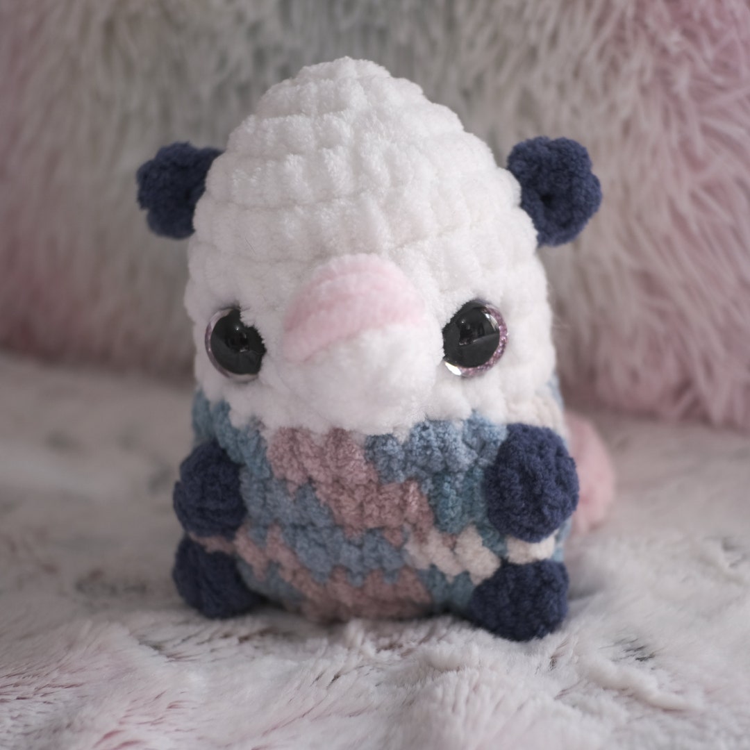 Possum Crochet Plushie Amigurumi Trash Panda Cute - Etsy