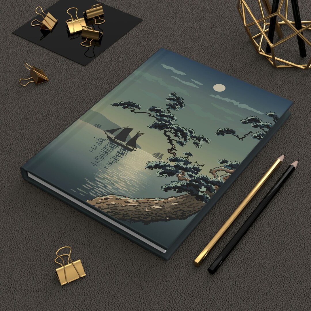 Japanese Art Maiko Sea Shore Moonlight Seascape Night Sea Pine Tree ...