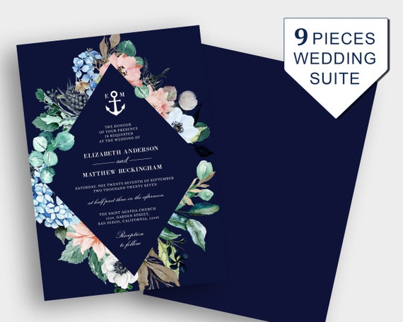 Etsy Beach Wedding Invitation Kit