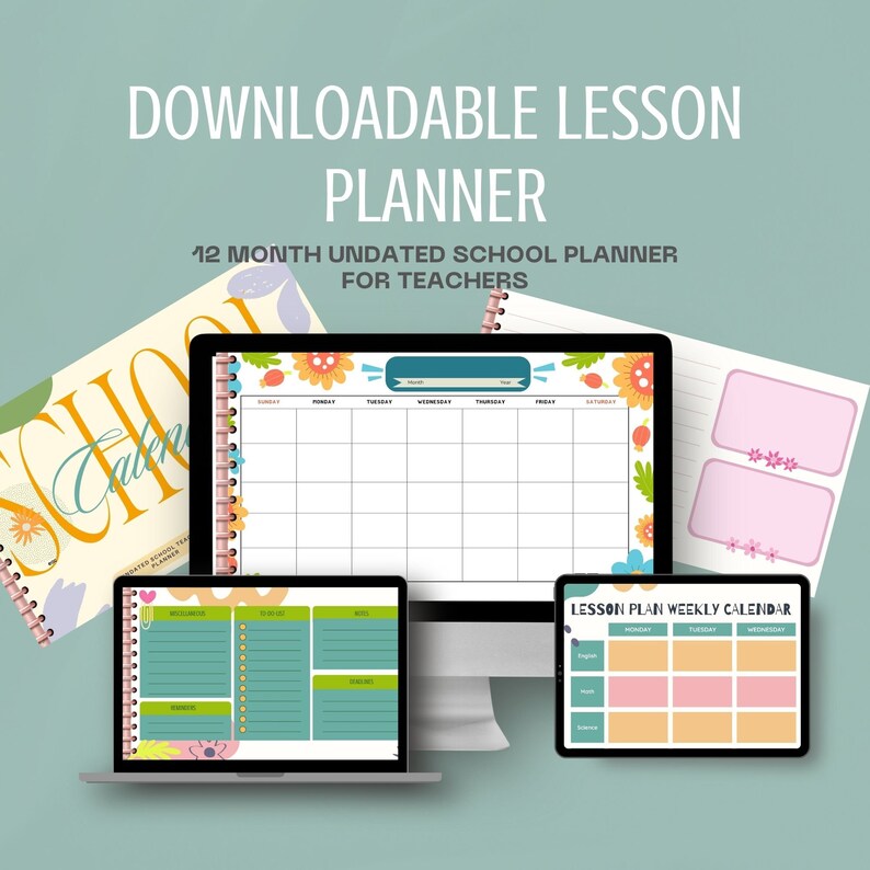 Ultimate Digital School Lesson Planner for Teachers| Editable Weekly ...