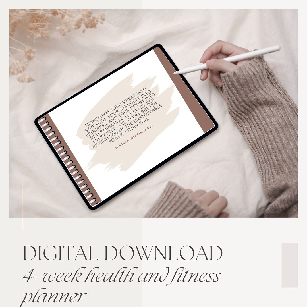 Custom Goodnotes Fitness Digital Planner, Digital Workout Journal ...