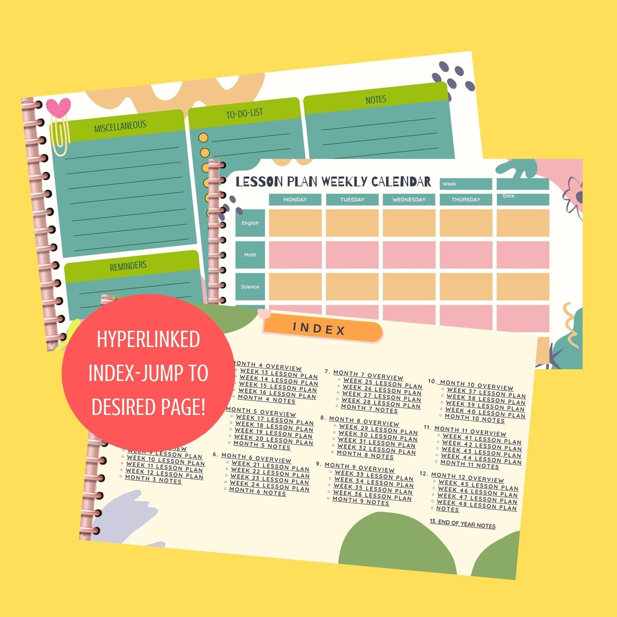 Ultimate Digital School Lesson Planner for Teachers| Editable Weekly ...