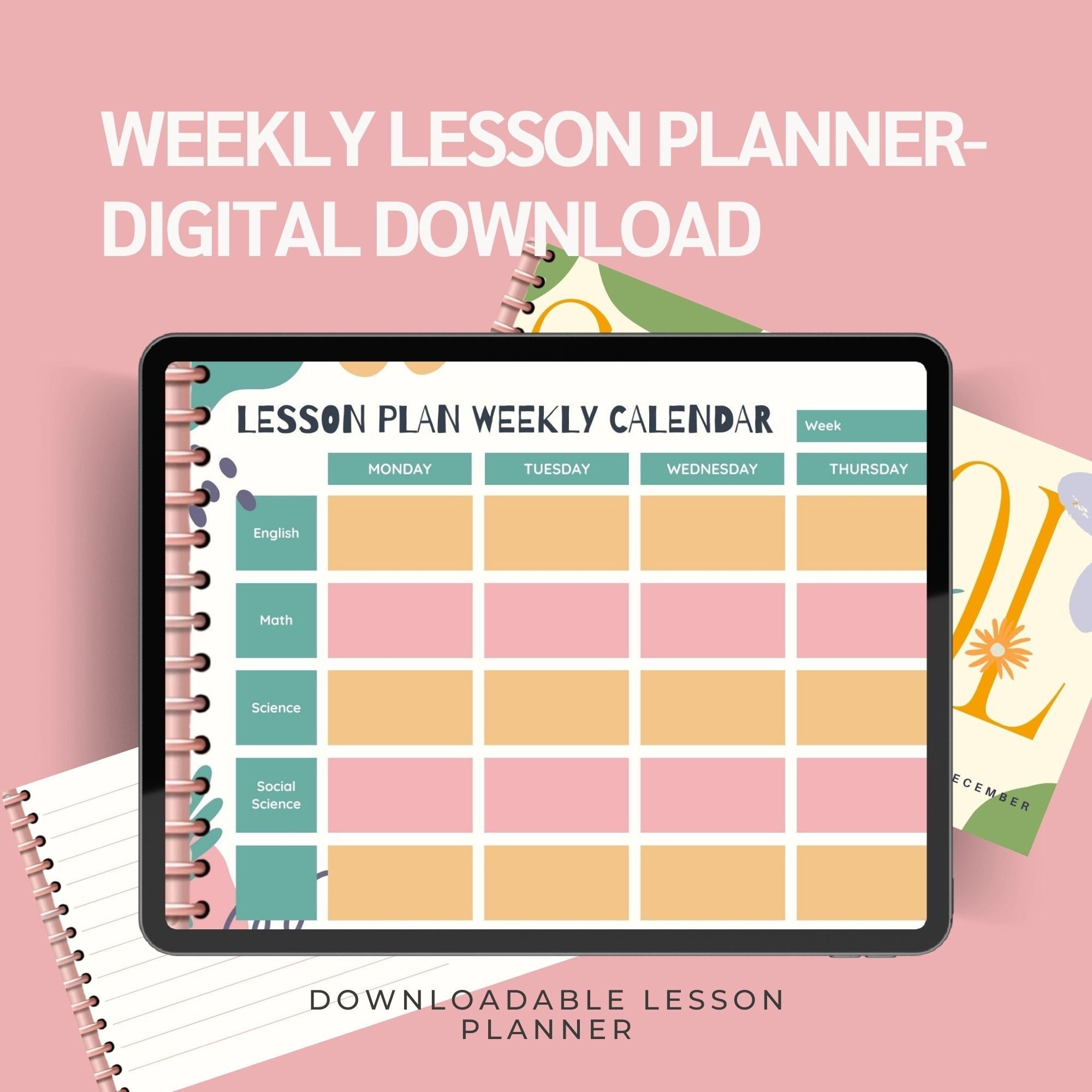 Ultimate Digital School Lesson Planner for Teachers| Editable Weekly ...