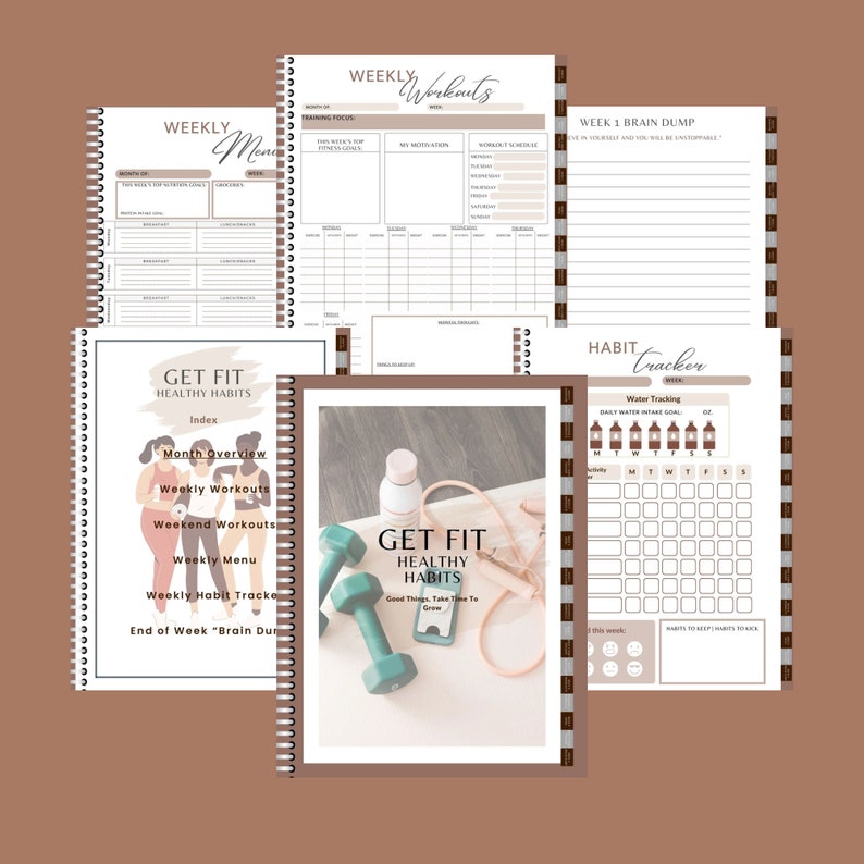 Self Care Custom Fitness Digital Wellness Planner, Digital Workout ...