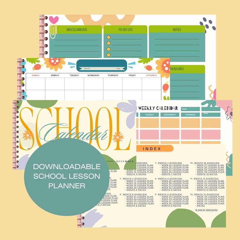 Ultimate Digital School Lesson Planner for Teachers| Editable Weekly ...