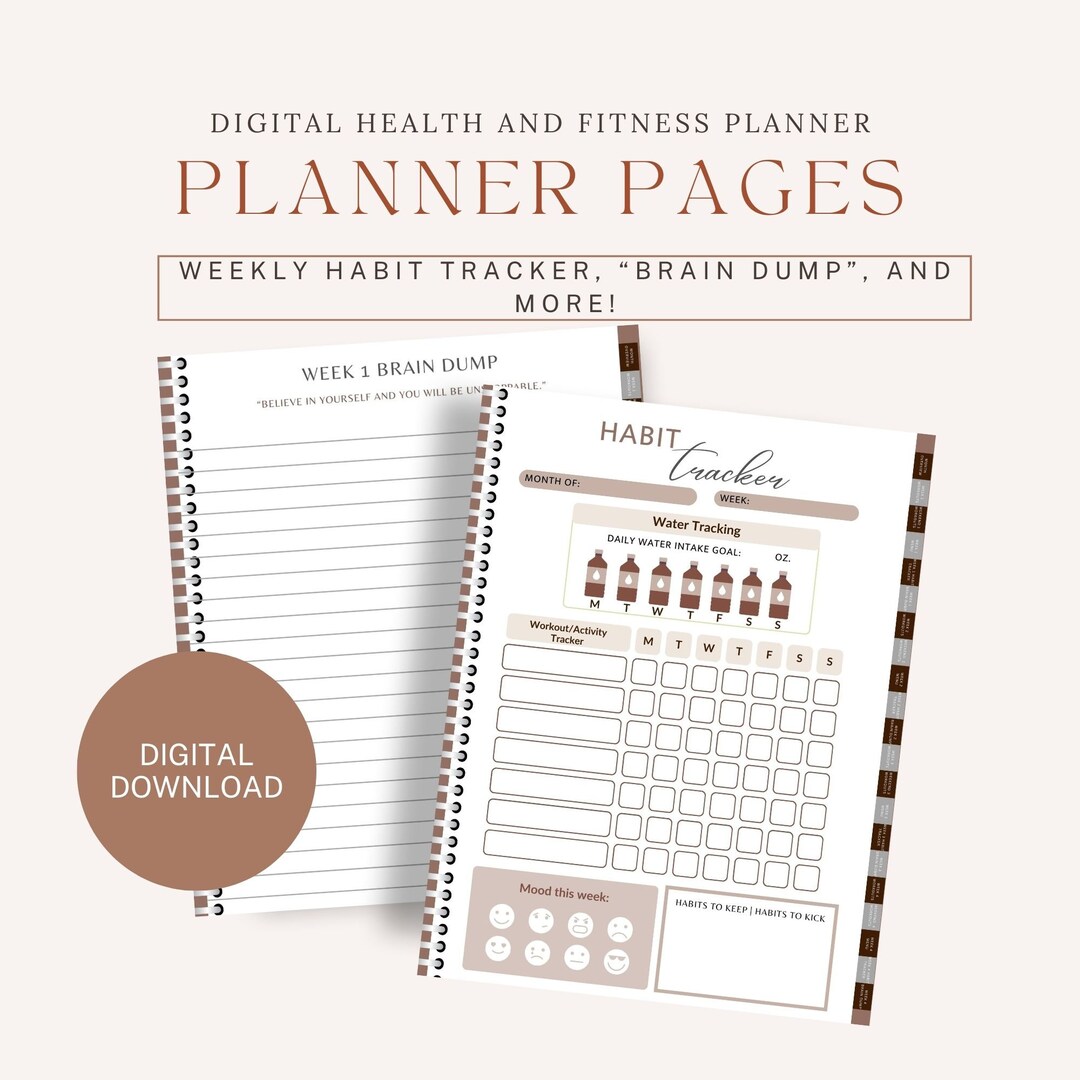 Goodnotes Custom Fitness Planner Digital Download, Digital Workout ...